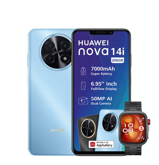 Huawei Nova 14i + Huawei Watch Fit4 Pro Black | Telkom Business