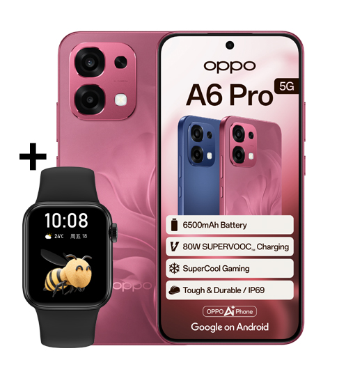 Oppo A6 Pro 5G plus Watch R + R500 Accessory Voucher | Telkom